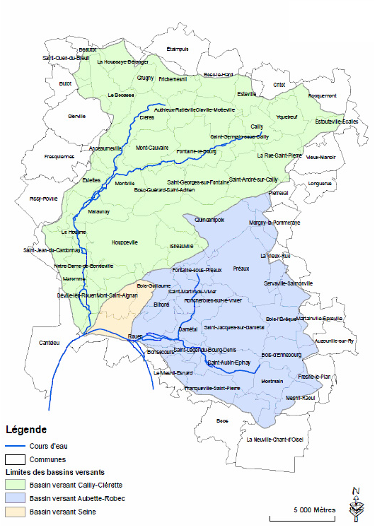 Présentation du bassin versant Cailly-Aubette-Robec – SAGE Cailly-Aubette-Robec